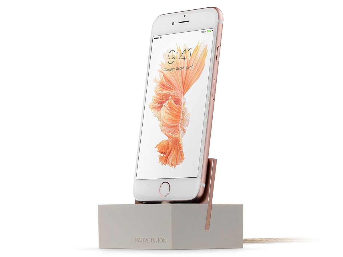 Native Union DOCK+ Stone | Lightning iPhone/iPad Dock