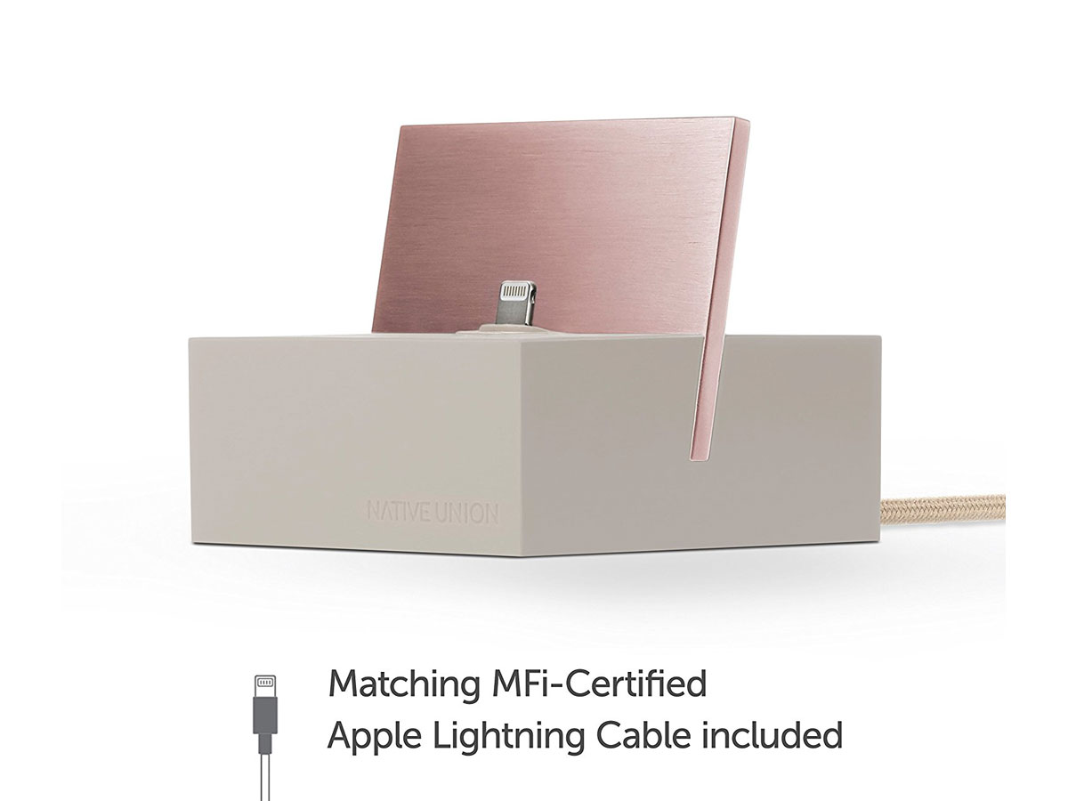 Native Union DOCK+ Stone | Lightning iPhone/iPad Dock