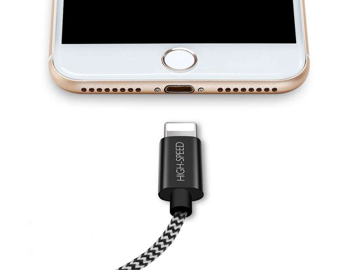 Lightning USB Kabel Extra Lang 300cm | Nylon Geweven