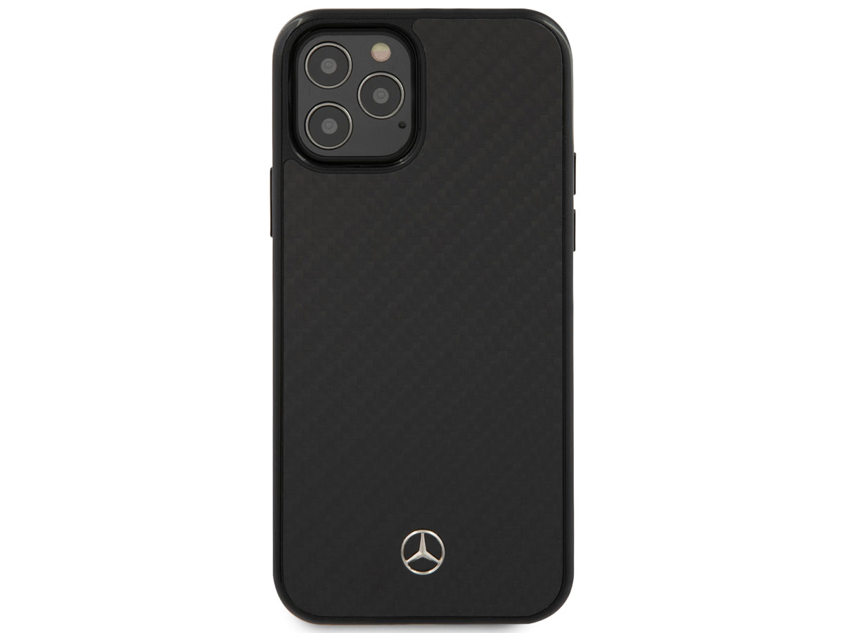 Mercedes Benz Echt Carbon Fiber iPhone 12/12 Pro Hoesje