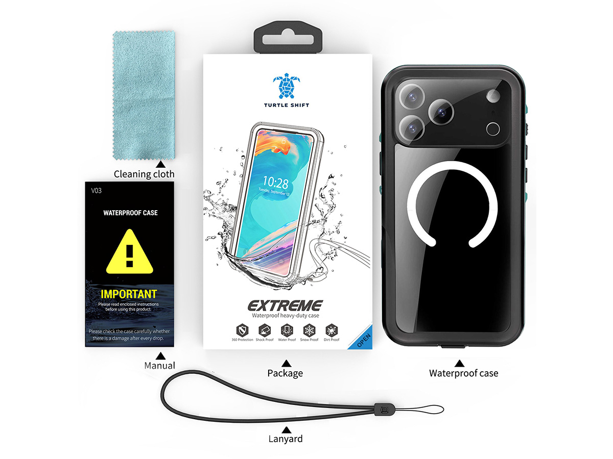 Turtle Shift IP68 Waterdicht iPhone 17 Pro Max Hoesje