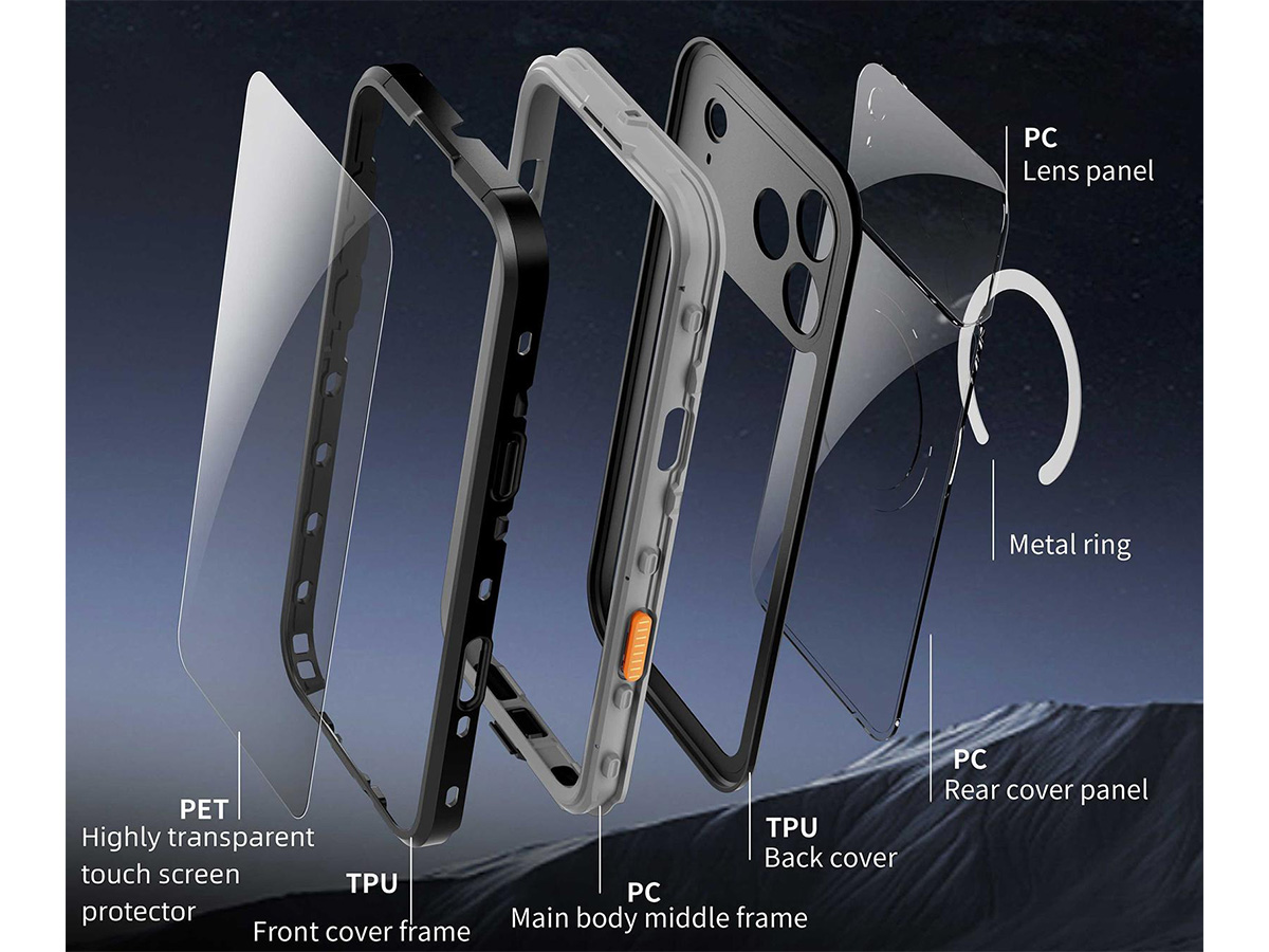 Turtle Shift IP68 Waterdicht iPhone 17 Pro Max Hoesje