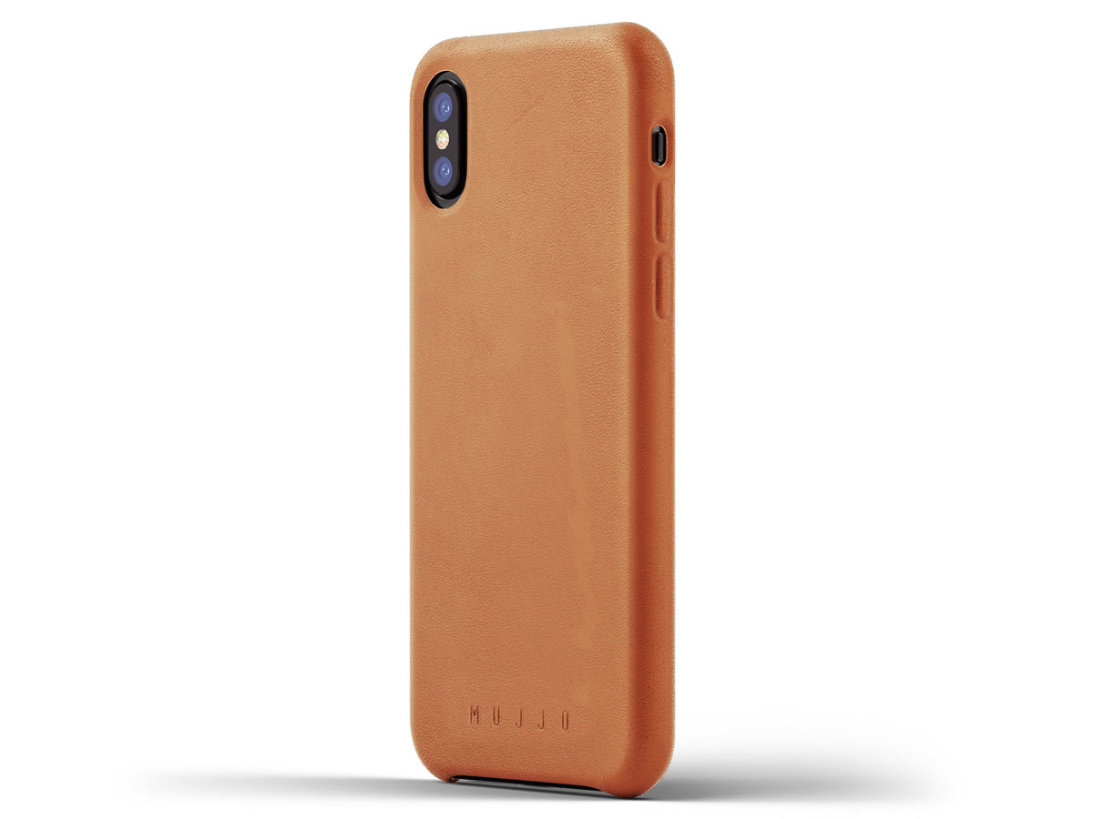 Mujjo Full Leather Case Tan | iPhone X/Xs hoesje