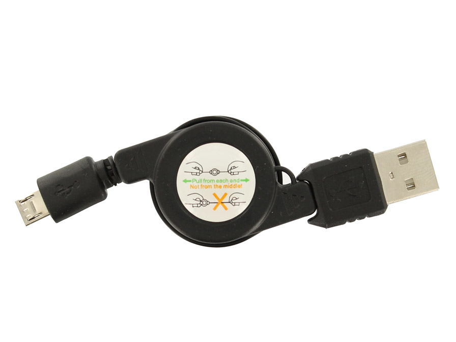 Oprolbare Micro-USB kabel voor Laden en/of Synchroniseren