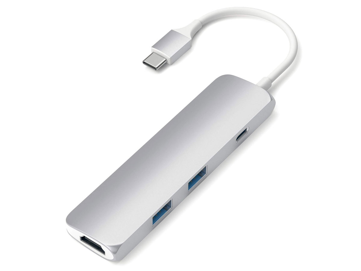 Satechi USB-C Slim Multi-Port Adapter | Zilver