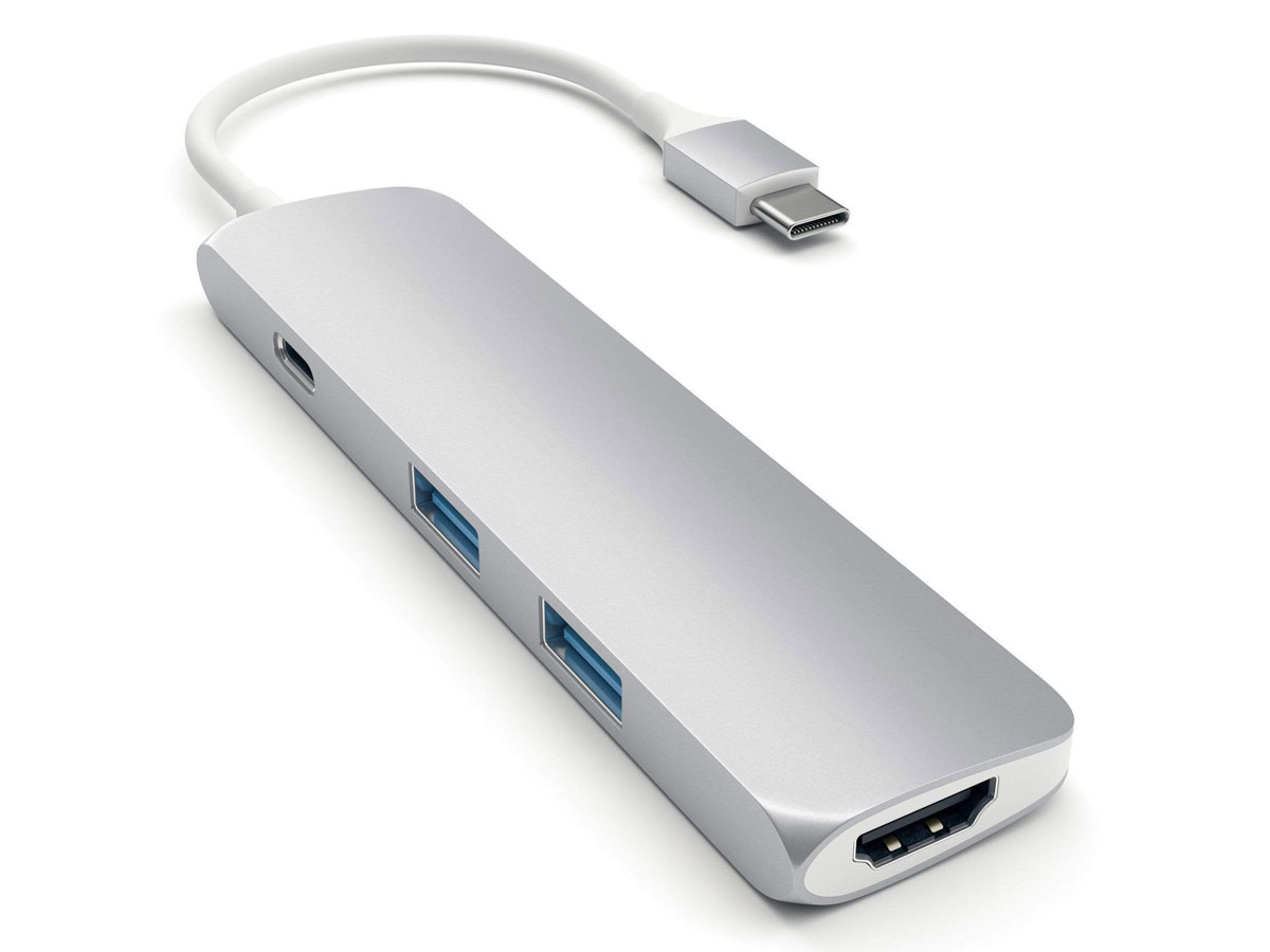 Satechi USB-C Slim Multi-Port Adapter | Zilver