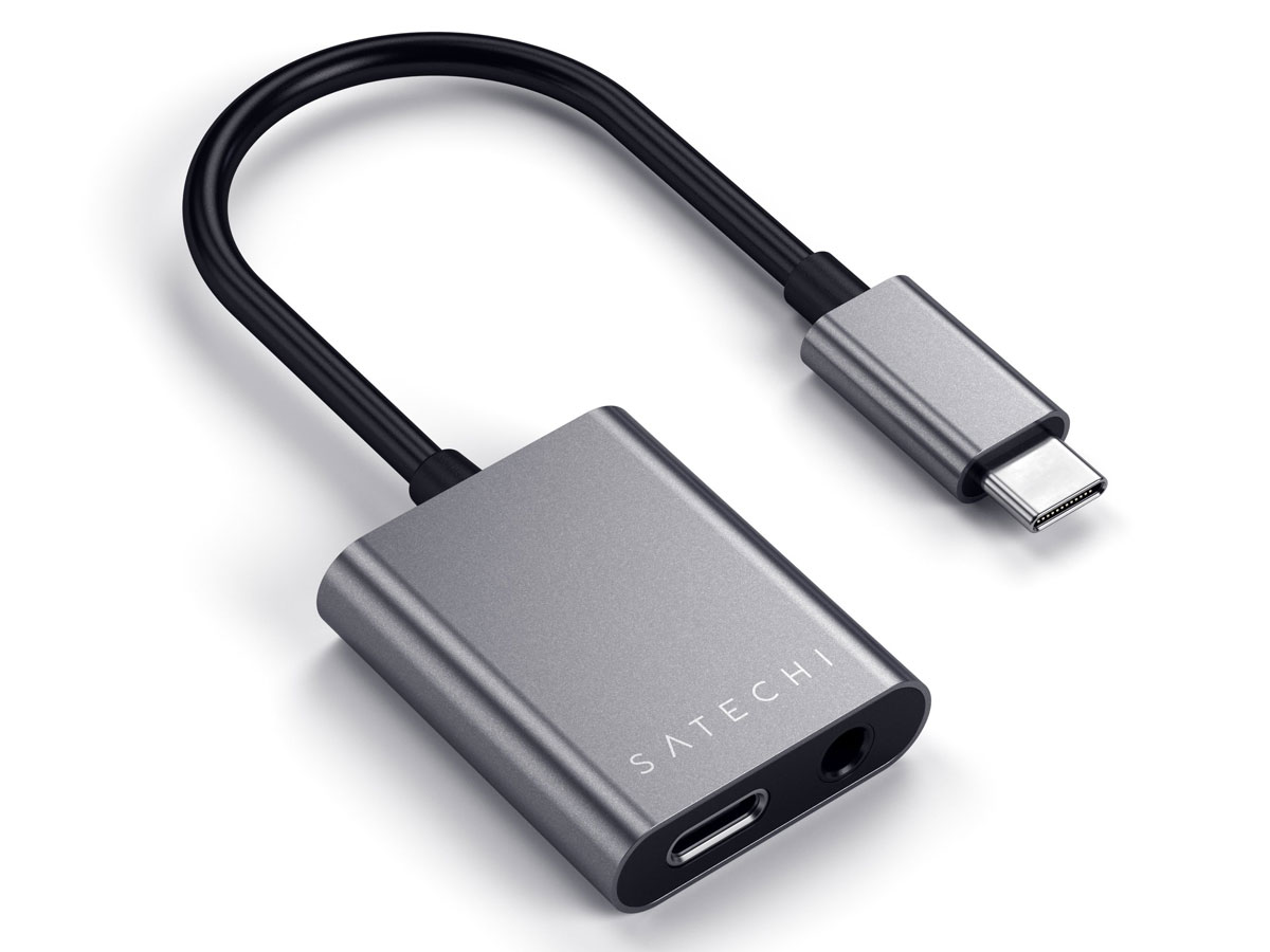 Satechi USB-C naar 3,5mm Audio Adapter | Space Grey
