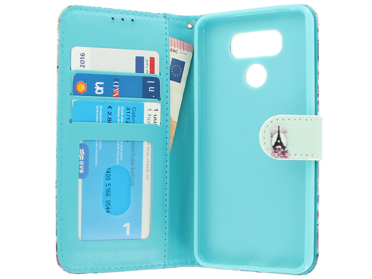 LG G6 Hoesje | Parijs Eifeltoren Bookcase Flipcase