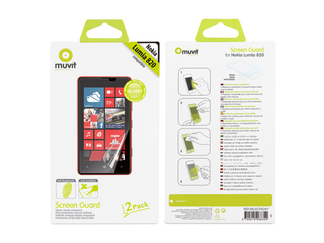 Muvit Screenprotector (2-pack) voor Nokia Lumia 820