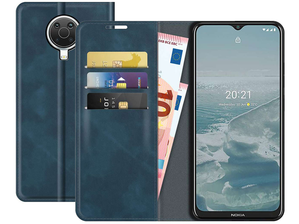 Magnetic Slim Bookcase | Nokia G10/G20 Hoesje Blauw