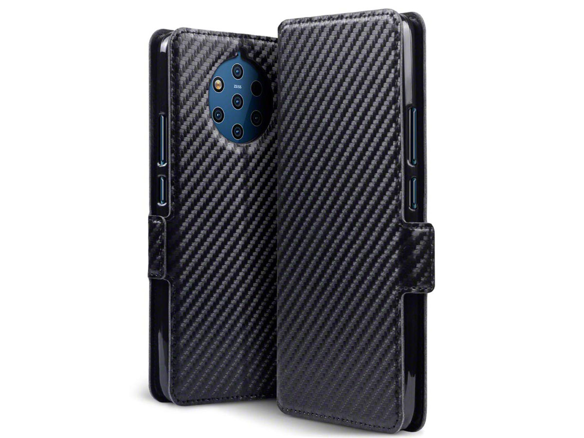 UltraSlim Bookcase Carbon | Nokia 9 PureView hoesje