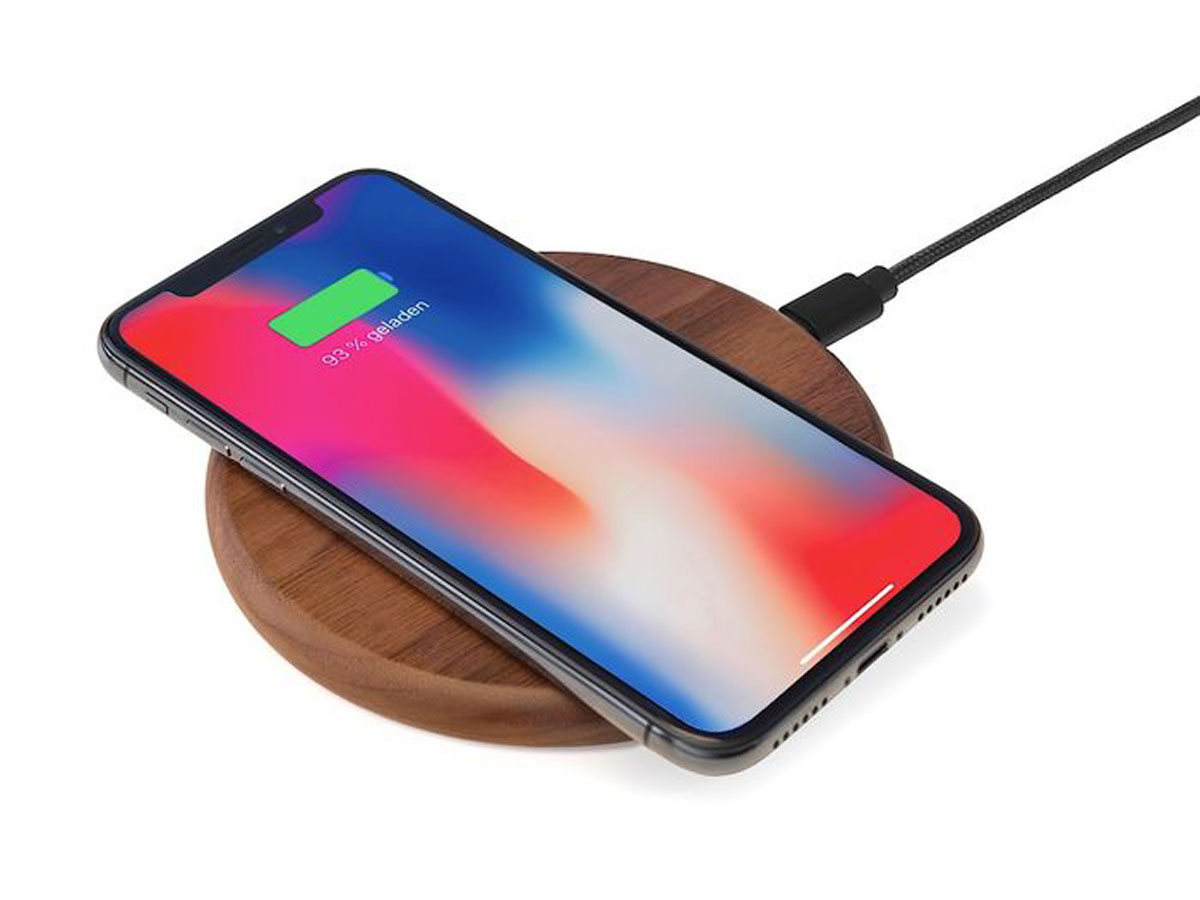 Woodcessories EcoPad 10W Draadloze Oplader Hout Walnoot