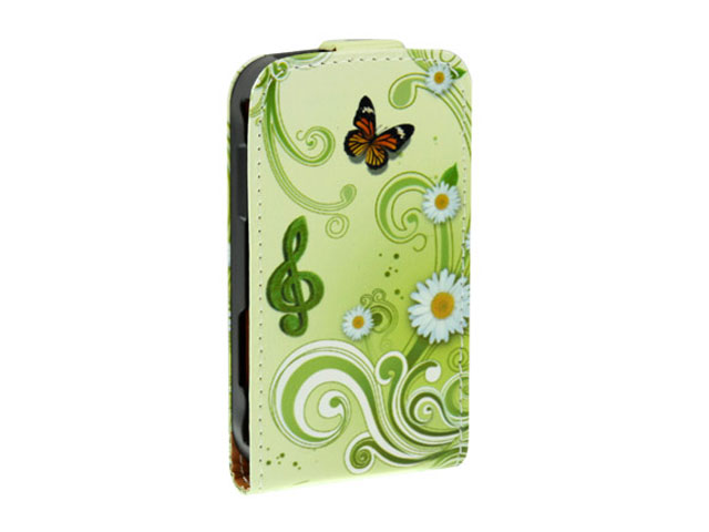 Lovely Green Kunstleren Flip Case Samsung Galaxy Mini 2 (S6500)