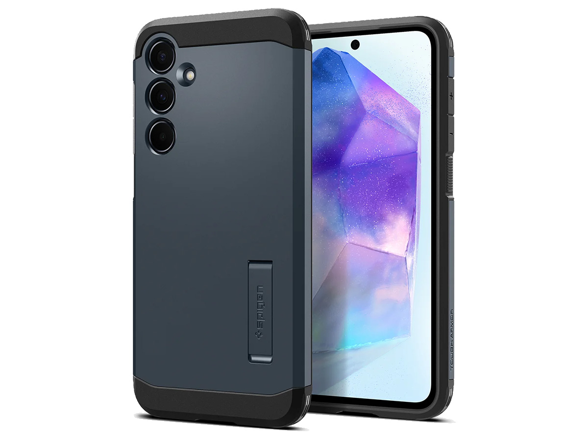 Spigen Tough Armor Case Blauw Samsung Galaxy A55 Hoesje