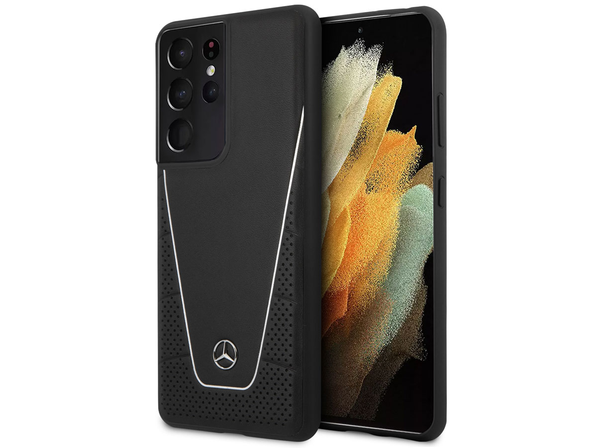 Mercedes F1 Case Samsung Galaxy S21 Ultra Hoesje Leer