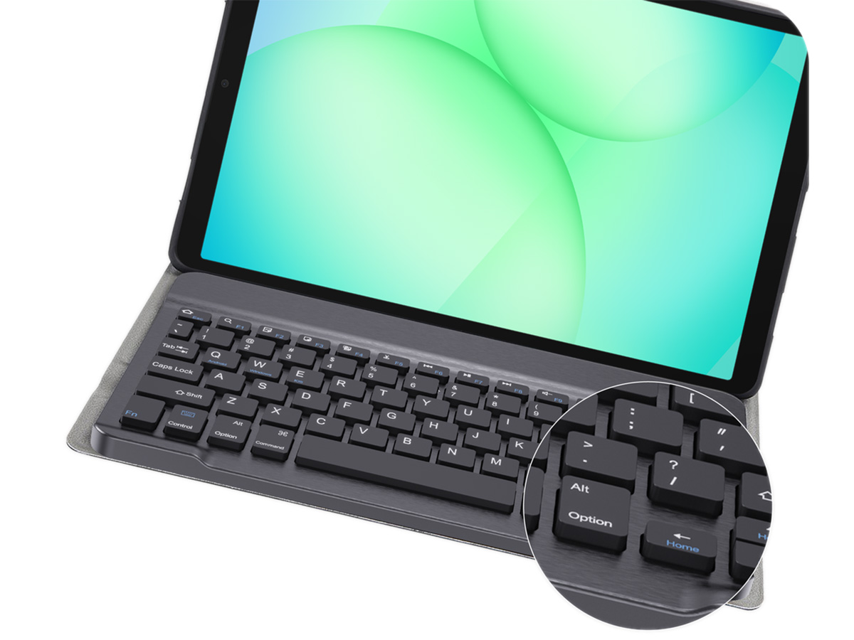 Samsung Galaxy Tab A11+ Toetsenbord Hoesje QWERTY Zwart