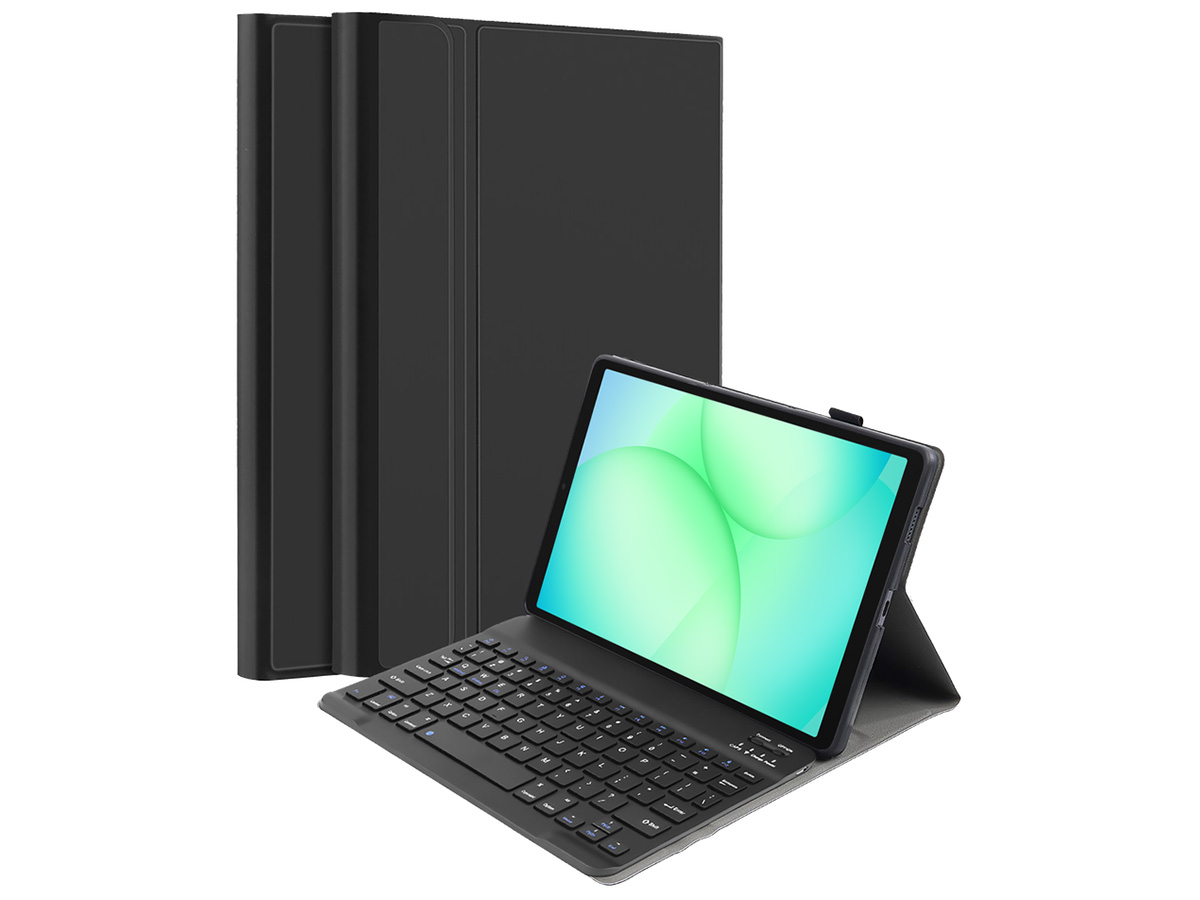 Samsung Galaxy Tab A11+ Toetsenbord Hoesje QWERTY Zwart