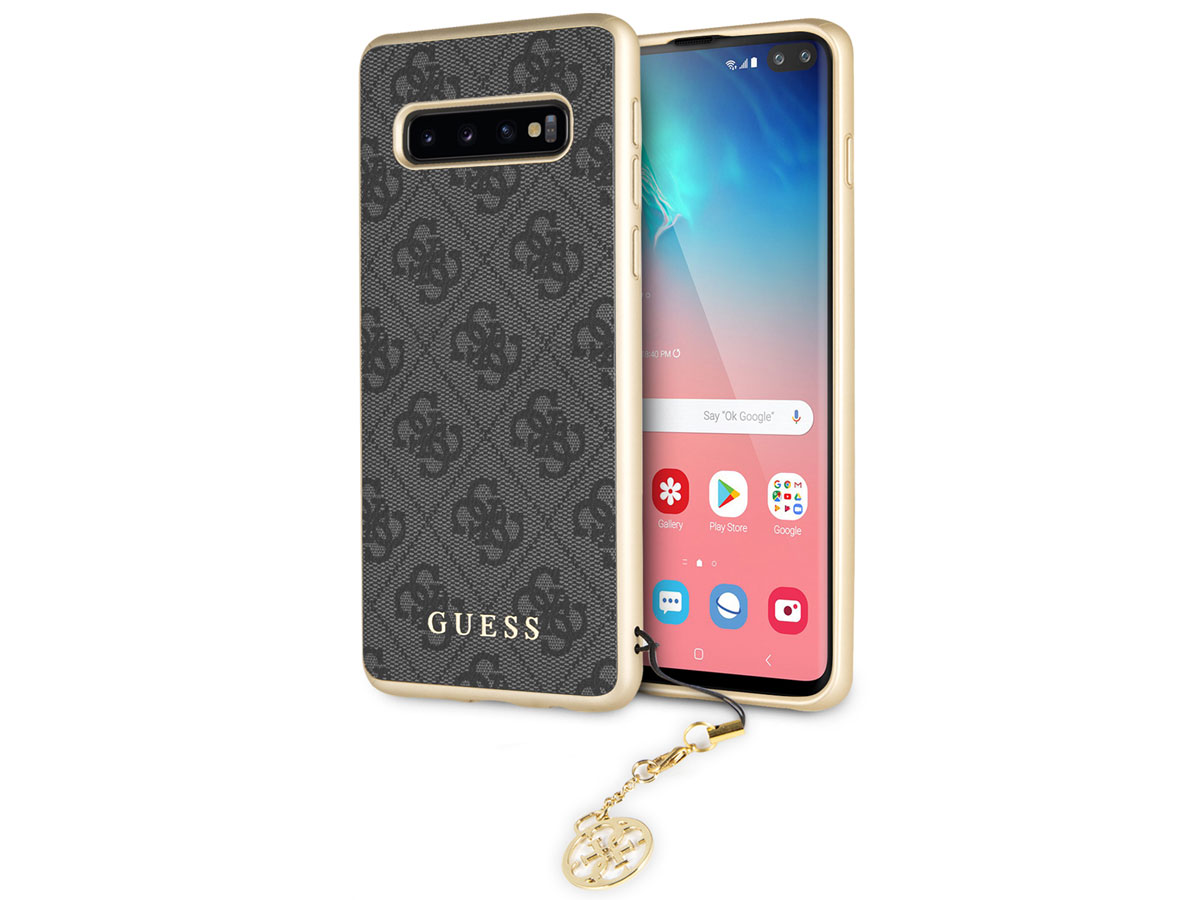Guess Hoesje Samsung Galaxy S10+ Monogram Charm Grijs