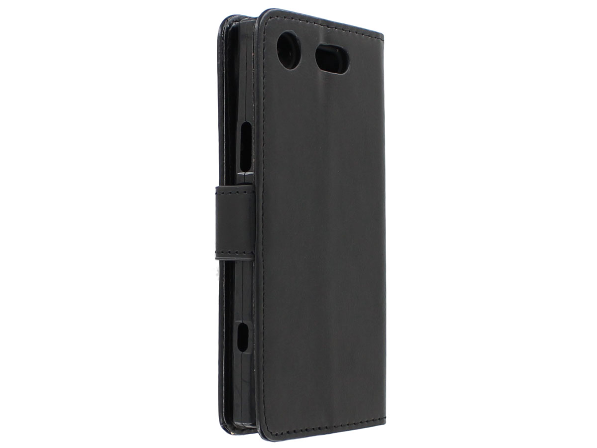 Bookcase Wallet Zwart Sony Xperia Xz1 Compact Hoesje