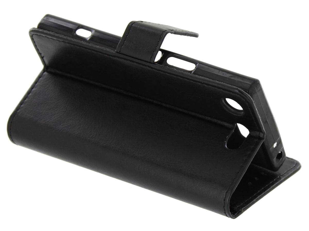Bookcase Wallet Zwart Sony Xperia Xz1 Compact Hoesje