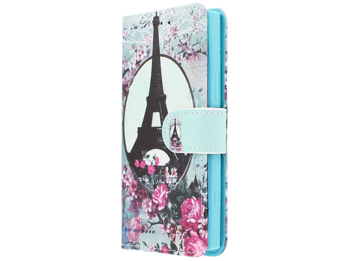 Retro Paris Bookcase Sony Xperia Xz1 Compact Hoesje