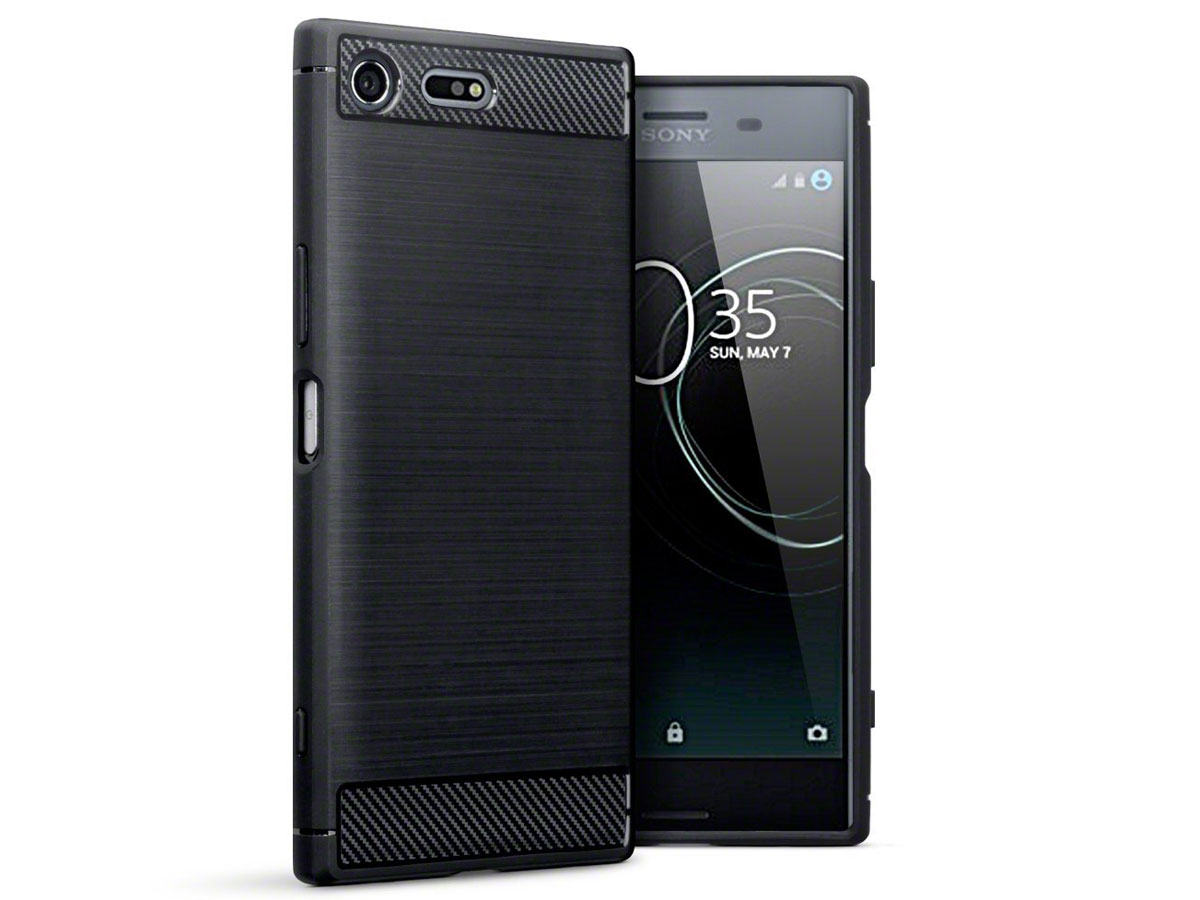 Sony Xperia XZ Premium hoesje | Rugged Carbon TPU Case
