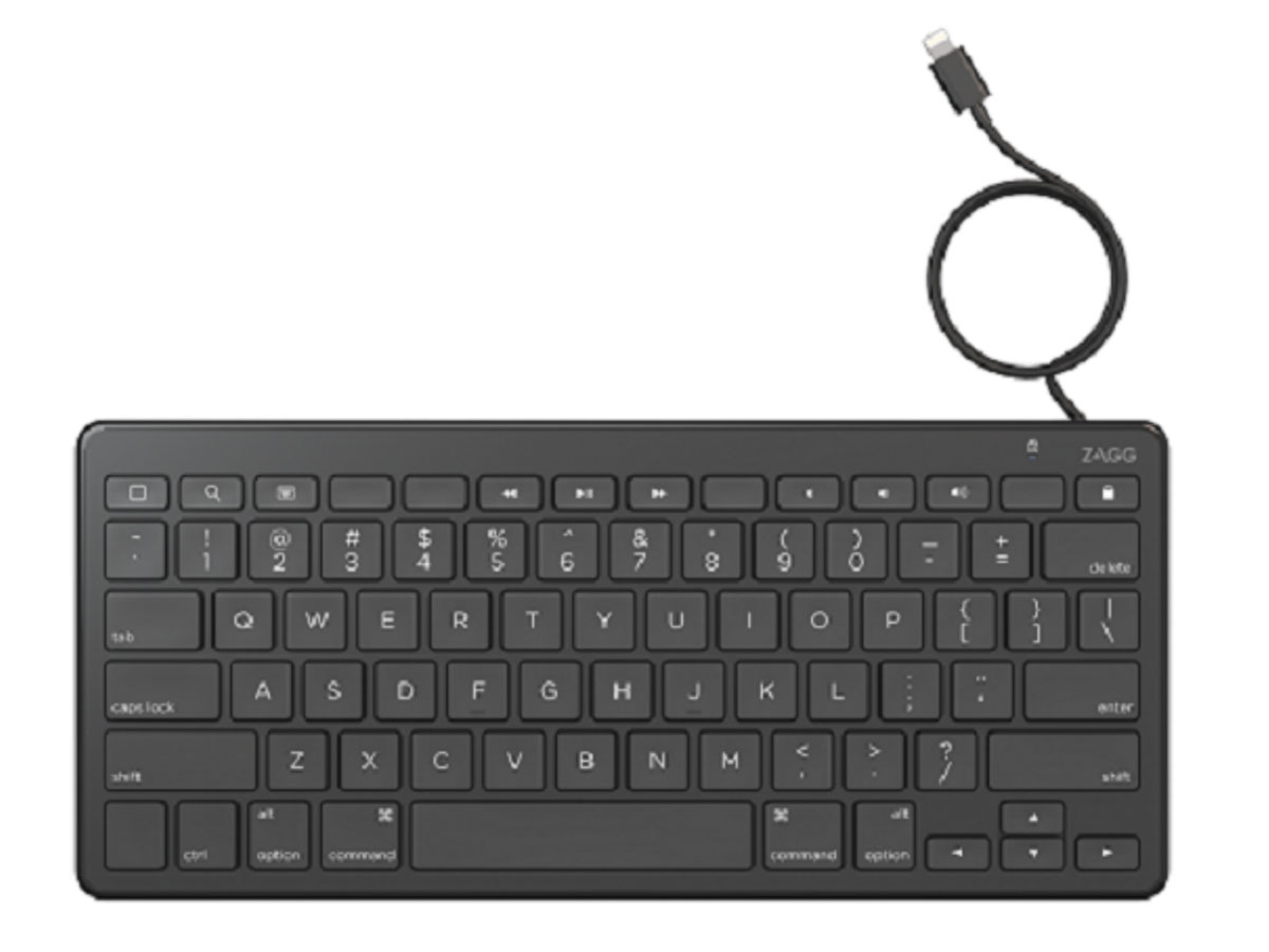 Zagg Wired Lightning Keyboard Bedraad iPad Toetsenbord