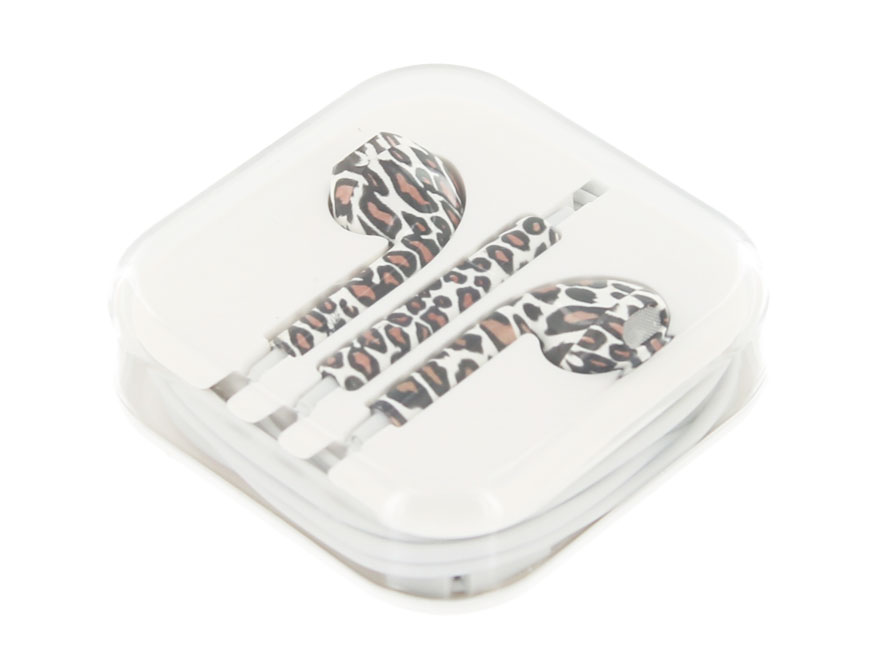 Leopard Earpods | Oordopjes met Remote | KloegCom.nl