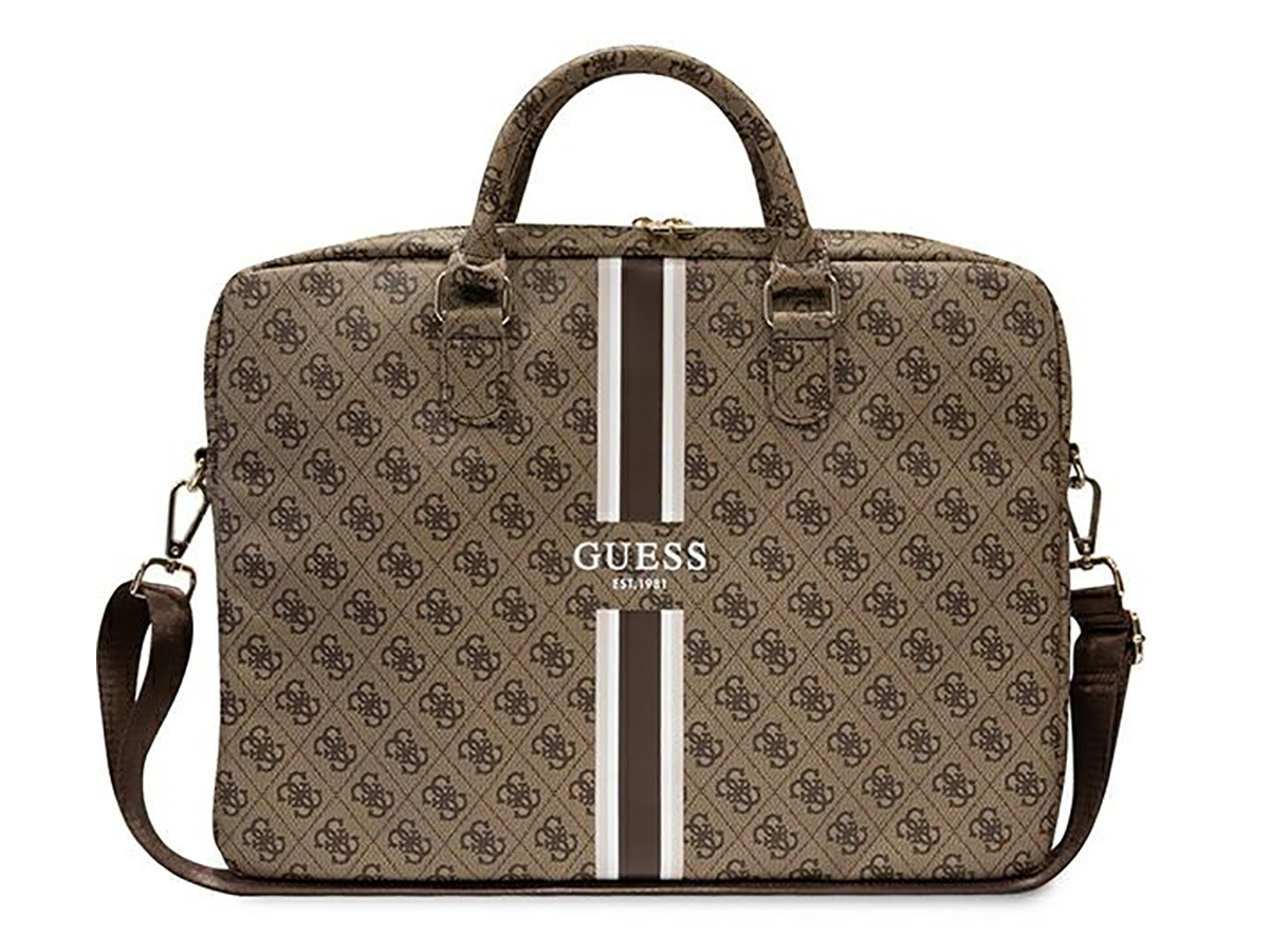Guess Varsity Monogram Laptop Bag 16" Laptoptas Bruin