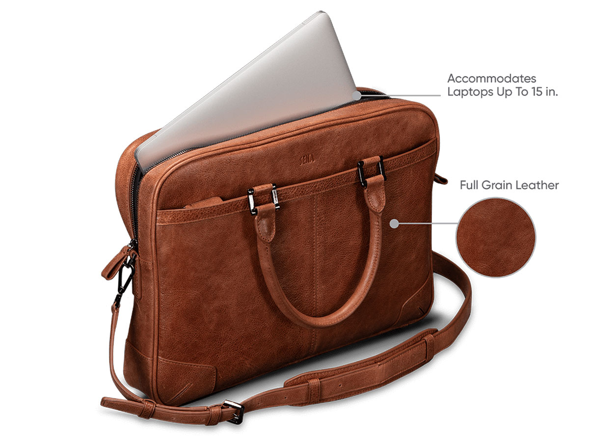 Sena Heritage Commuter Bag | Leren Laptoptas | Cognac