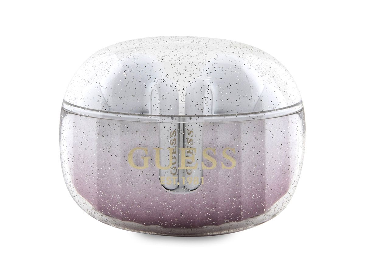 Guess Translucent Wireless Earbuds Bluetooth | Roze Guess Translucent Wireless Earbuds Bluetooth | Roze