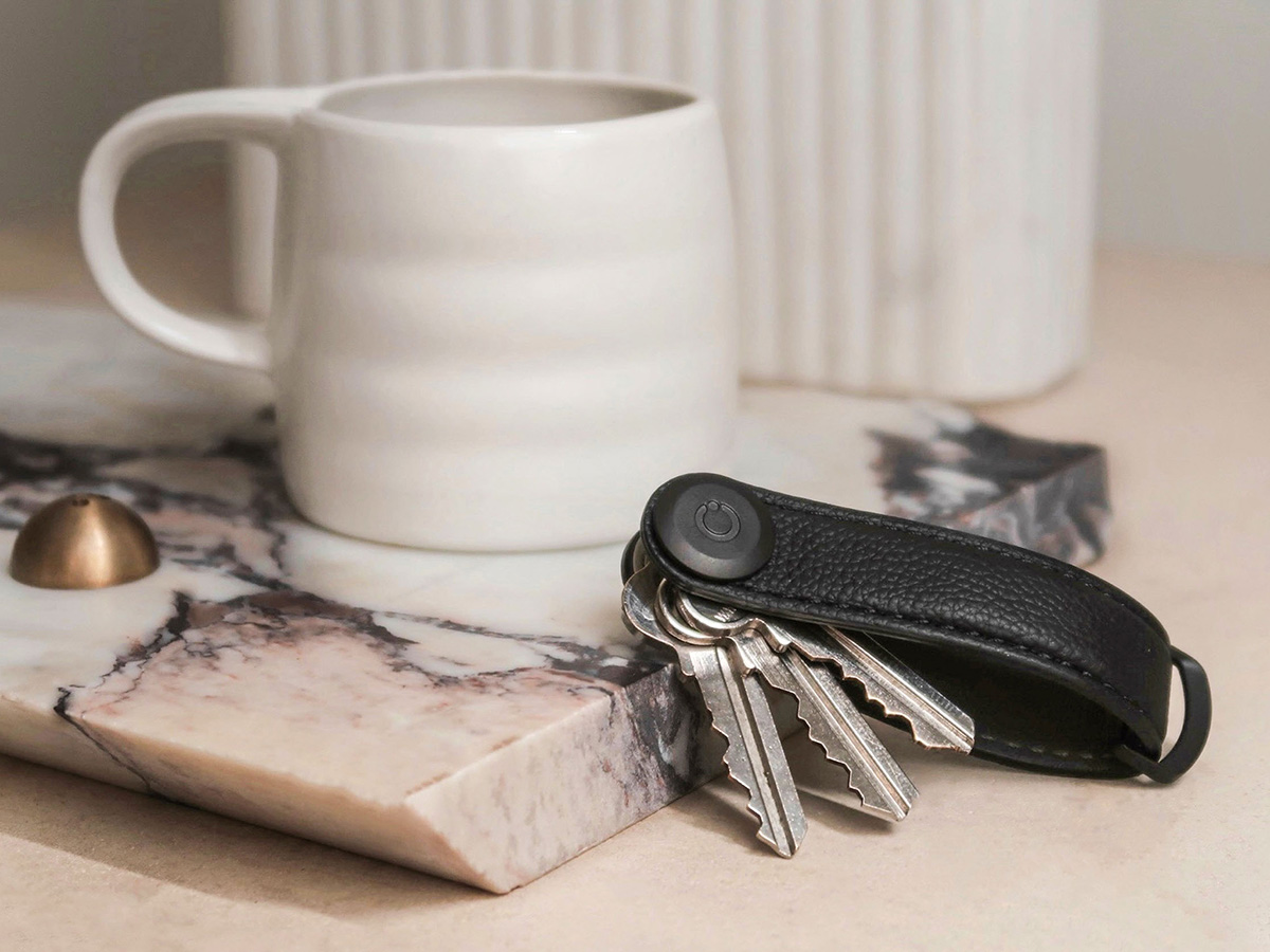 Orbitkey Key Organiser Pebbled Leather | Caviar