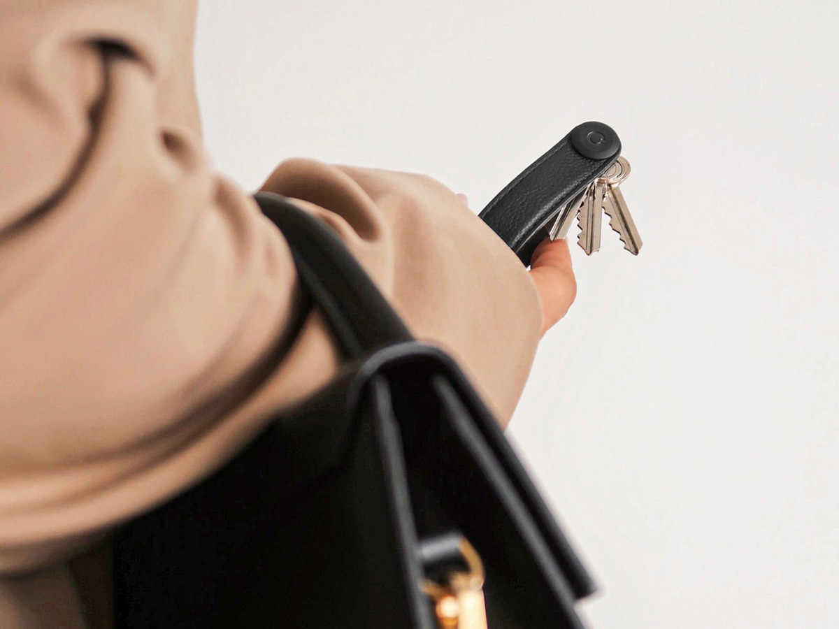 Orbitkey Key Organiser Pebbled Leather | Caviar