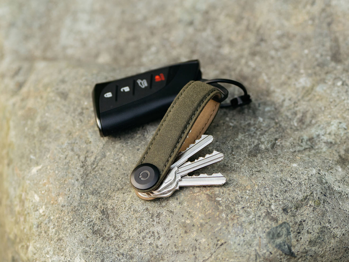 Orbitkey Key Organiser Waxed Canvas | Khaki Green